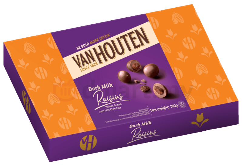 Van Houten Chocolate Dragees - Raisins 180g [3473]
