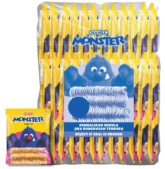Mamee Monster Noodle Snack - BBQ (30x25g) [1877]